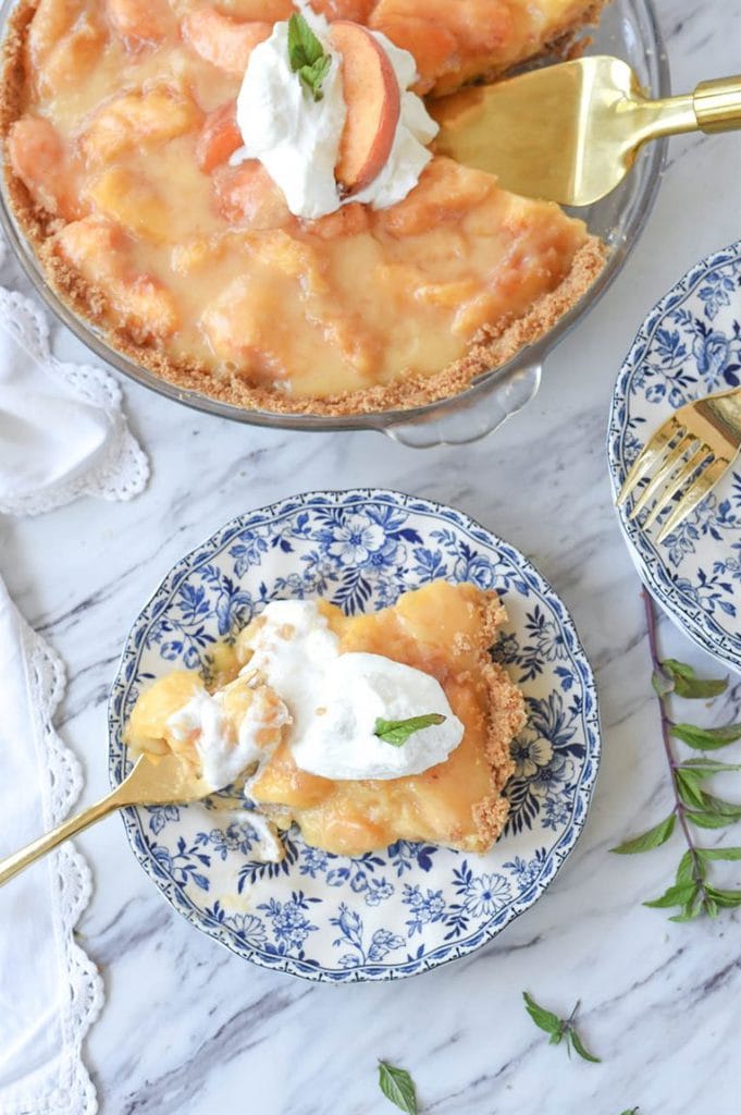 Fresh Peach Pie with Graham Cracker Crust| by Leigh Anne Wilkes