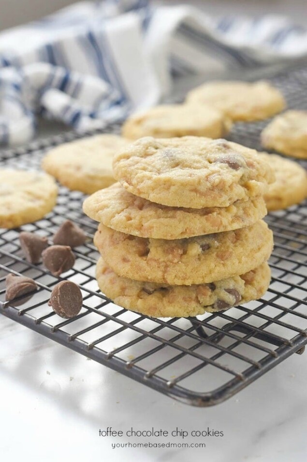 Toffee Chocolate Chip Cookies | Leigh Anne Wilkes