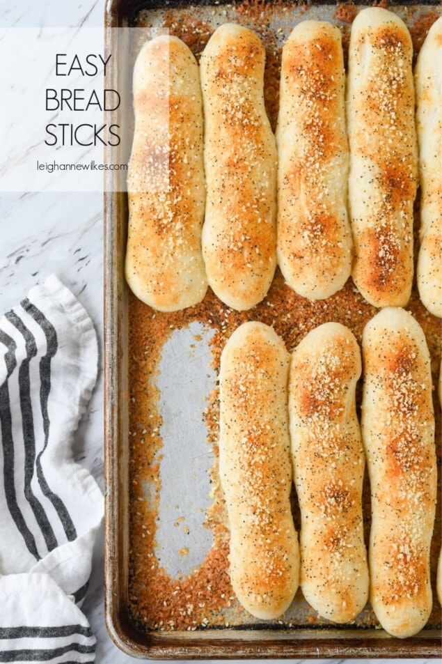 Easy Breadsticks {with frozen bread dough} | by Leigh Anne Wilkes