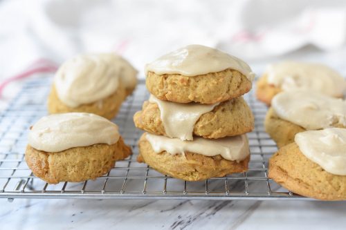 Pumpkin Cookies | Recipe by Leigh Anne Wilkes | Maple Frosting