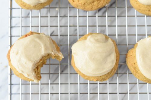 Pumpkin Cookies | Recipe by Leigh Anne Wilkes | Maple Frosting