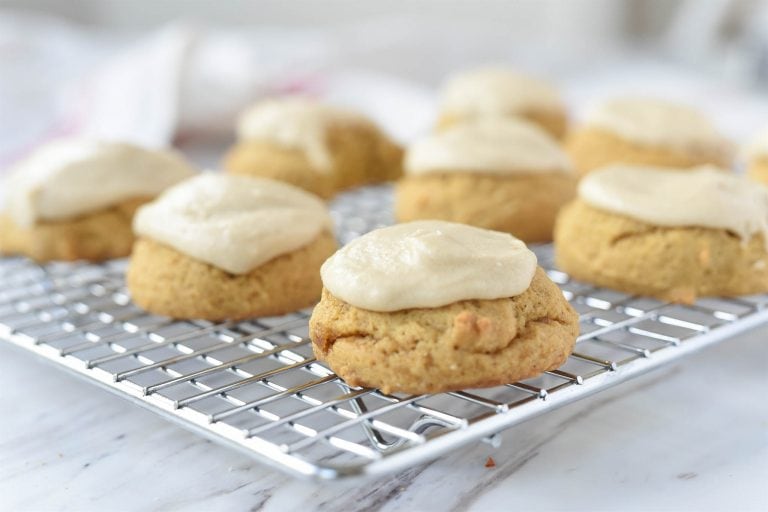Pumpkin Cookies | Recipe by Leigh Anne Wilkes | Maple Frosting