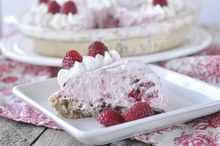 Raspberry Cream Meringue Pie - Your Homebased Mom