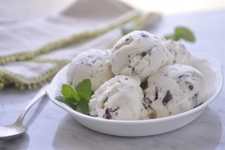 Mint Chocolate Chip Gelato | Leigh Anne Wilkes | Fresh Mint Gelato