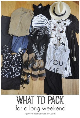 What to Pack for a Long Weekend - your homebased mom