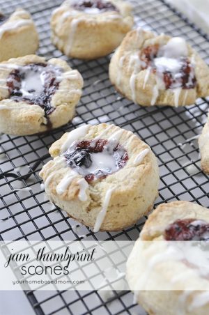 Jam Scones | Recipe Leigh Anne Wilkes | Thumbprint Scones