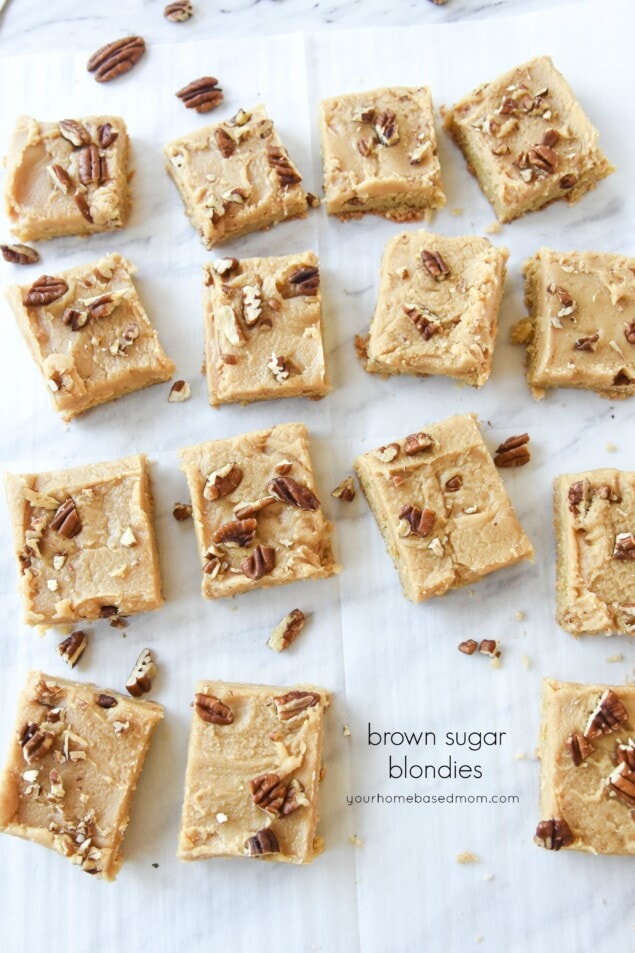 Brown Sugar Blondies Recipe | Your Homebased Mom