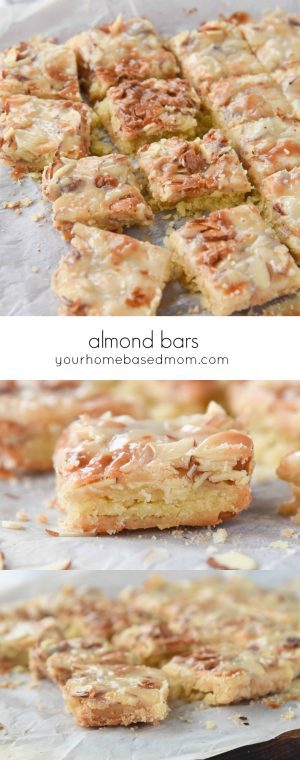 Almond Bars - Crunchy and Chewy | Your Homebased Mom