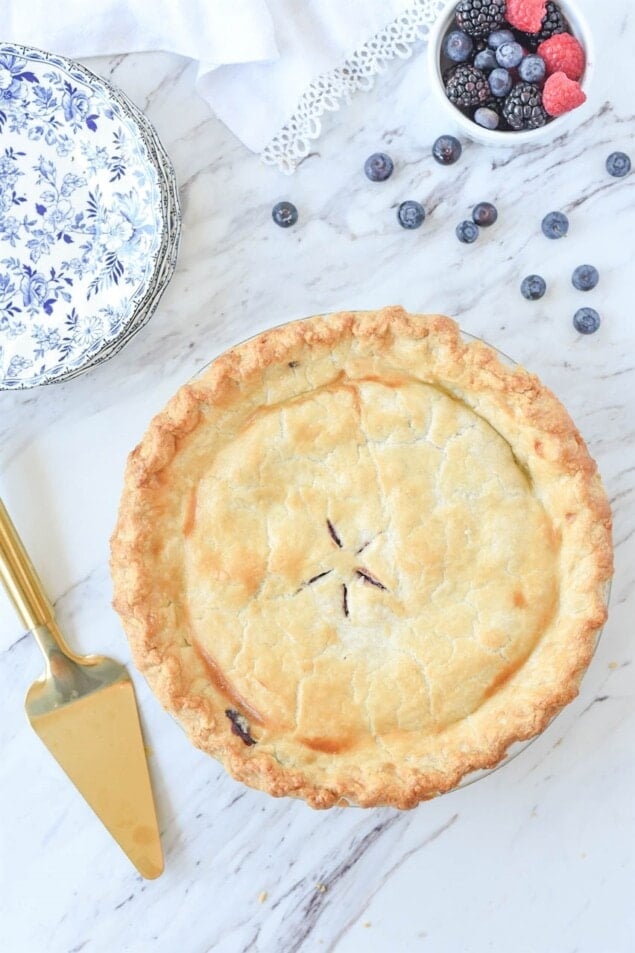 Razzleberry Pie Recipe | Your Homebased Mom | Triple Berry Pie