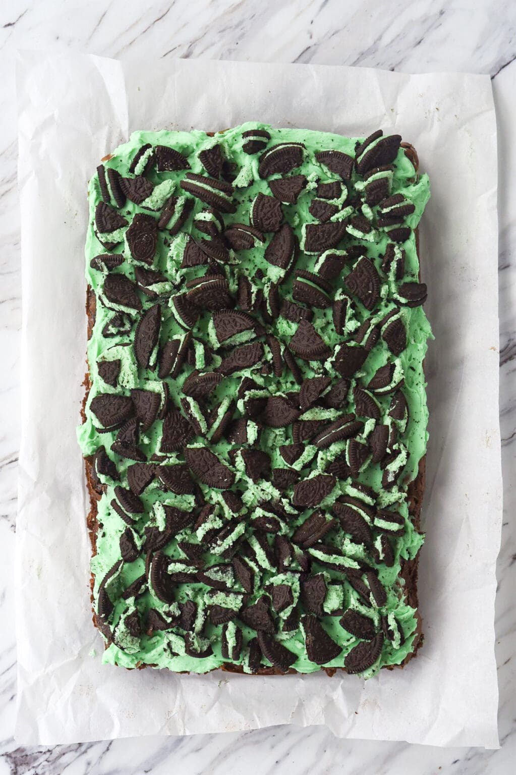 Mint Oreo Brownies |Recipe by Leigh Anne Wilkes