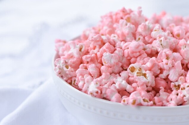 Pink Popcorn {Colored Popcorn} Recipe | by Leigh Anne Wilkes
