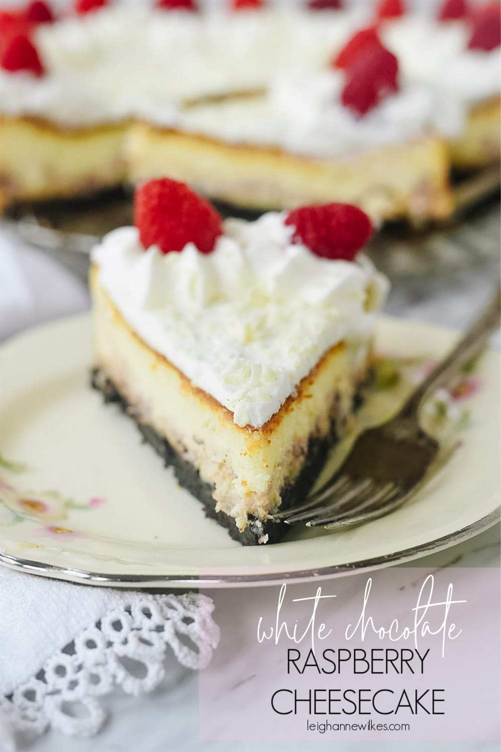 White Chocolate Raspberry Cheesecake | Leigh Anne Wilkes
