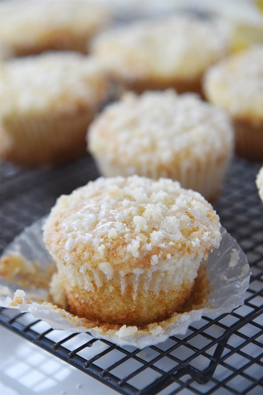 Lemon Crumb Muffins are light, lemony and delicious.