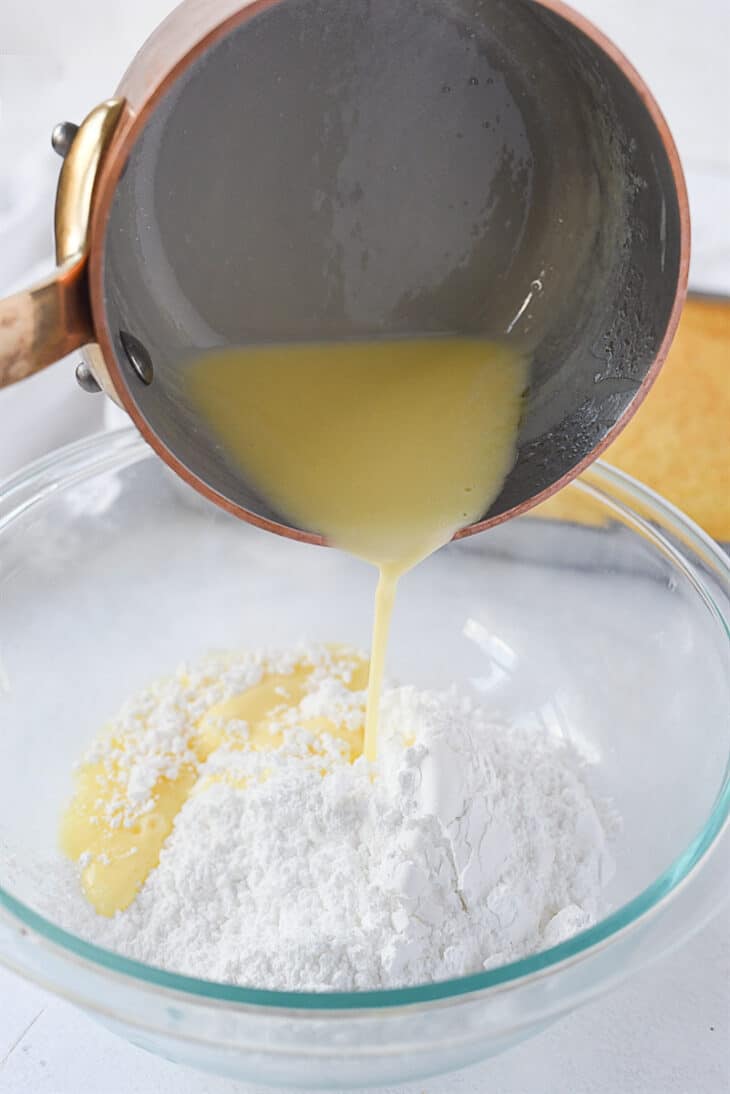 Almond Texas Sheet Cake for Two | Recipe by Leigh Anne Wilkes