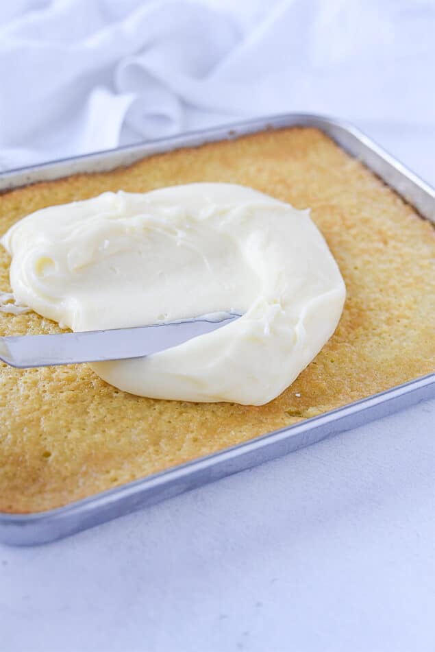 Almond Texas Sheet Cake for Two | Recipe by Leigh Anne Wilkes