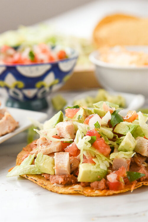 Chicken Tostadas - Recipe from Your Homebased Mom
