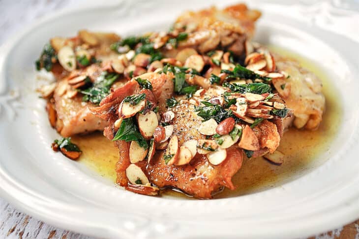 Chicken Amandine Recipe - dinner in under fifteen minutes