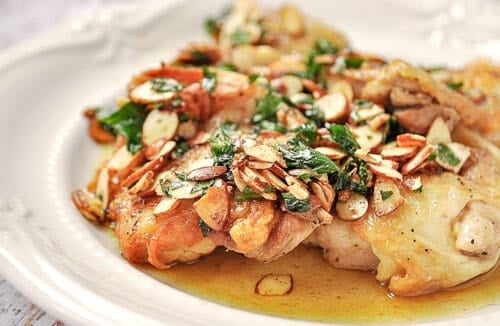 Chicken Amandine Recipe - dinner in under fifteen minutes