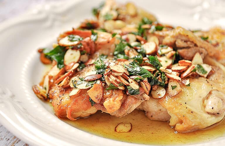 Chicken Amandine Recipe - dinner in under fifteen minutes