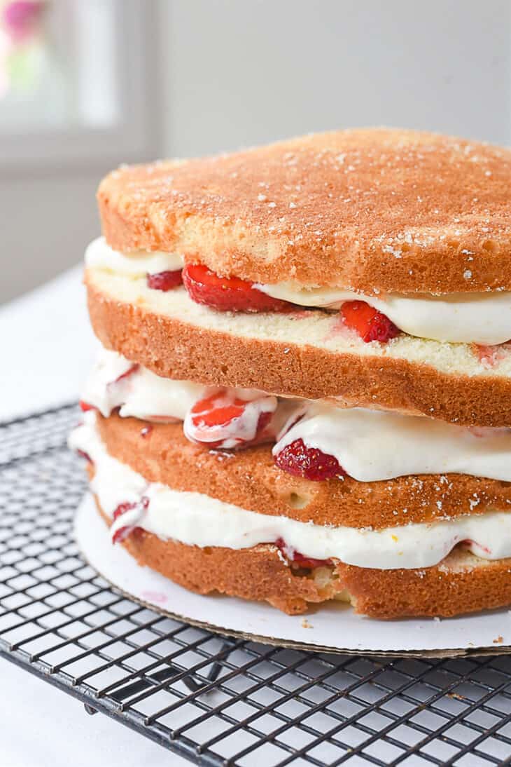 Strawberry Layer Cake with 7 Minute Frosting | Leigh Anne Wilkes