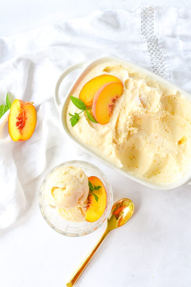 Fresh Peach Ice Cream Recipe | by Leigh Anne Wilkes