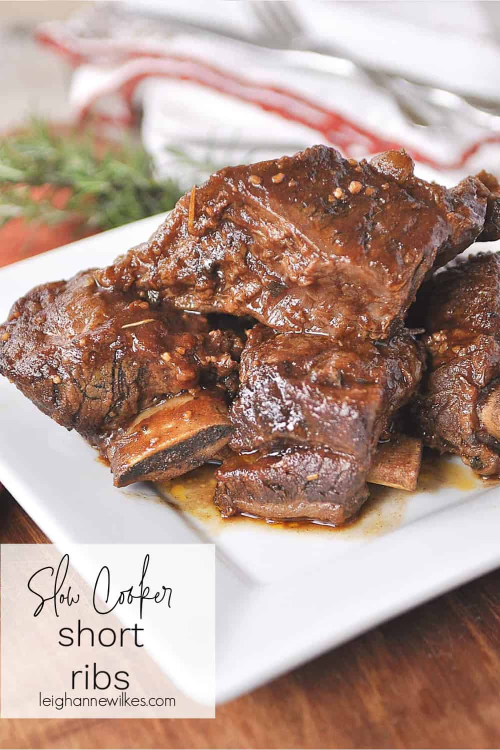 Easy Slow Cooker Short Ribs | Recipe by Leigh Anne Wilkes
