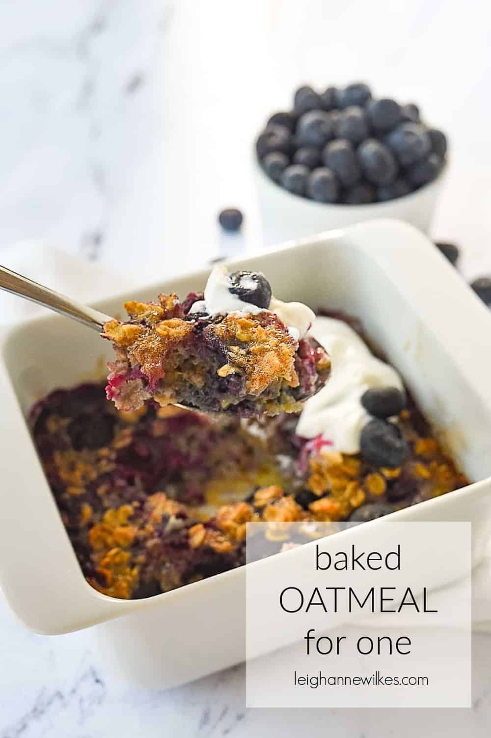 Baked Oatmeal for One | Recipe by Leigh Anne Wilkes