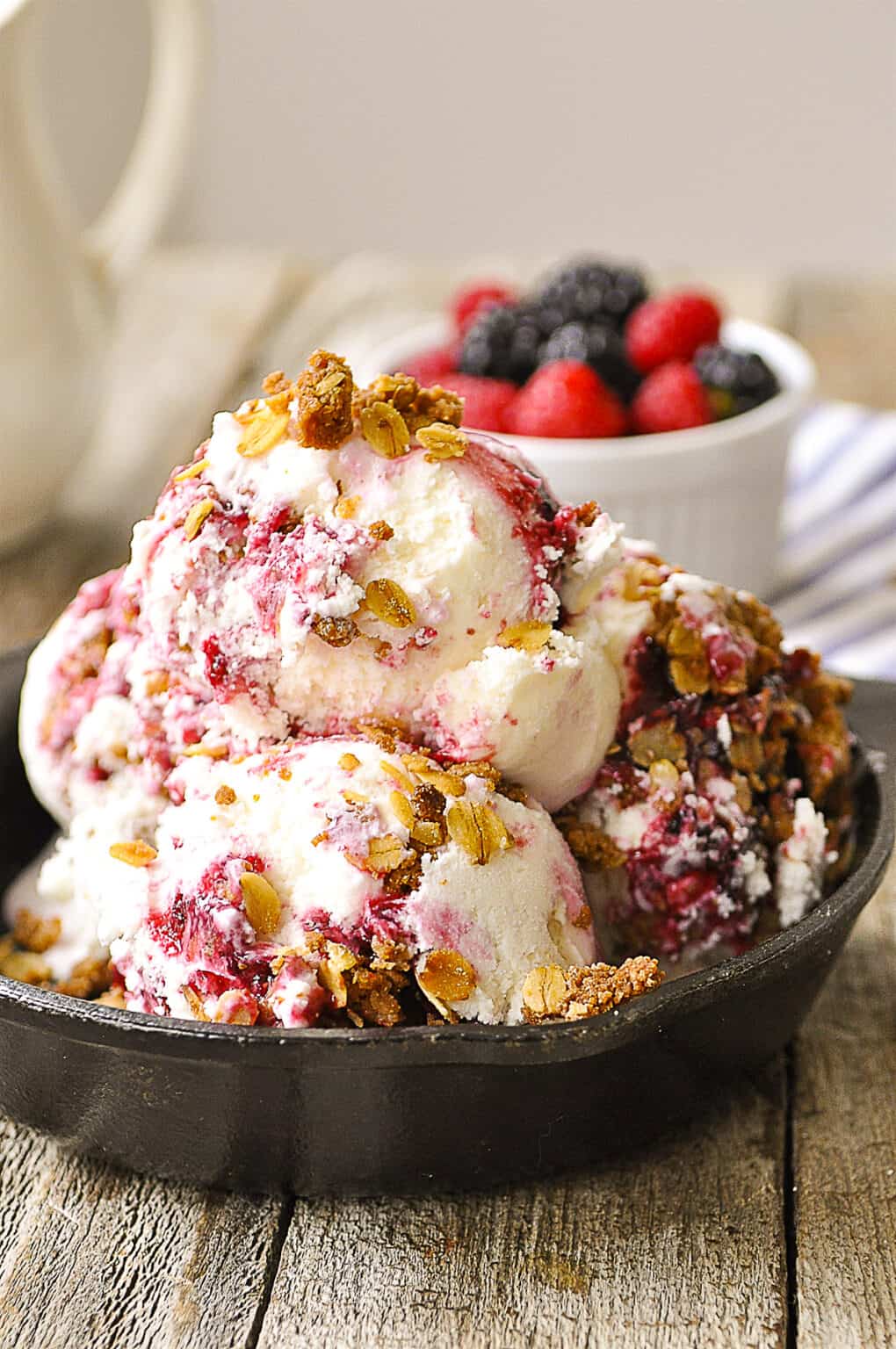 Berry Crisp Ice Cream Recipe | by Leigh Anne Wilkes