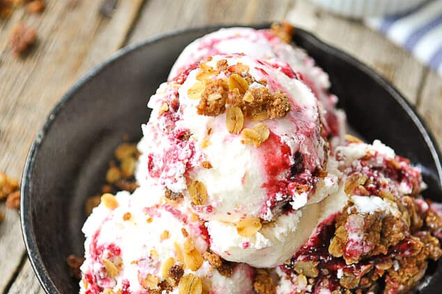 Berry Crisp Ice Cream Recipe | by Leigh Anne Wilkes