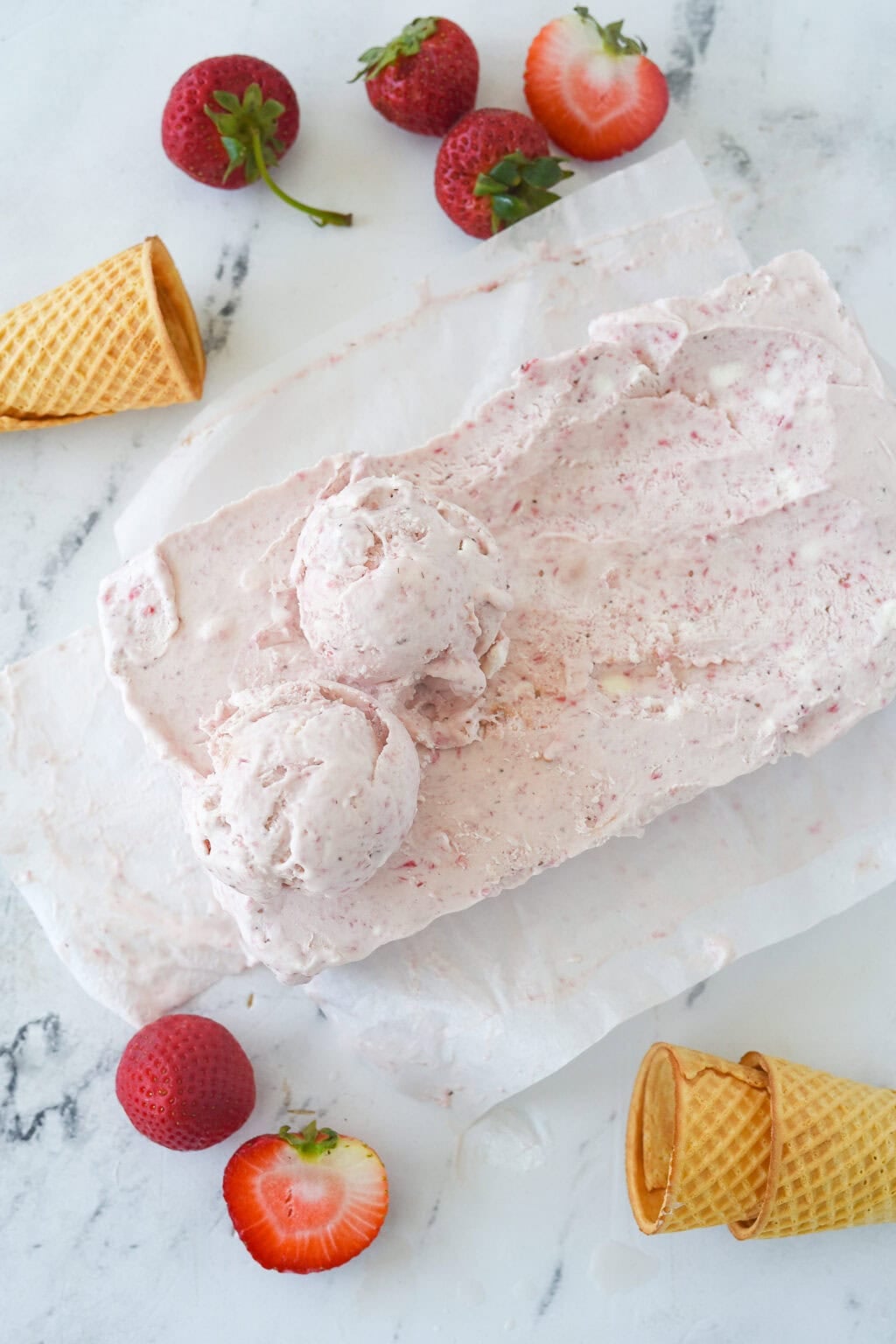 No Churn Strawberry Ice Cream | Leigh Anne Wilkes